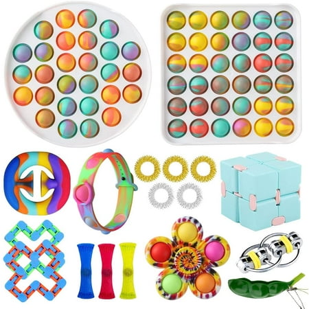 Simple Dimple Fidget Pack, Pop Bubble Sensory Dimple Fidget Toys Pack ...