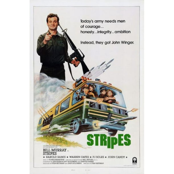 Stripes Movie Poster Reprint 27Inx40In for any room 27x40 Multi-Color ...