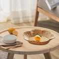 Wicker Round Basket, Scalloped Serving Wicker Basket, Household Food ...