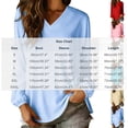 Antinious Women Casual Loose Fashion Solid Long Sleeve V-Neck Pullover ...