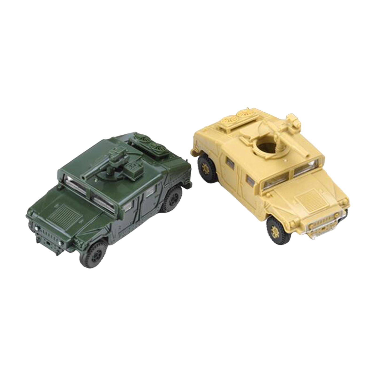 2 Pieces 1/72 Vehicle Model Kits Miniature for Keepsake Tabletop Decor ...