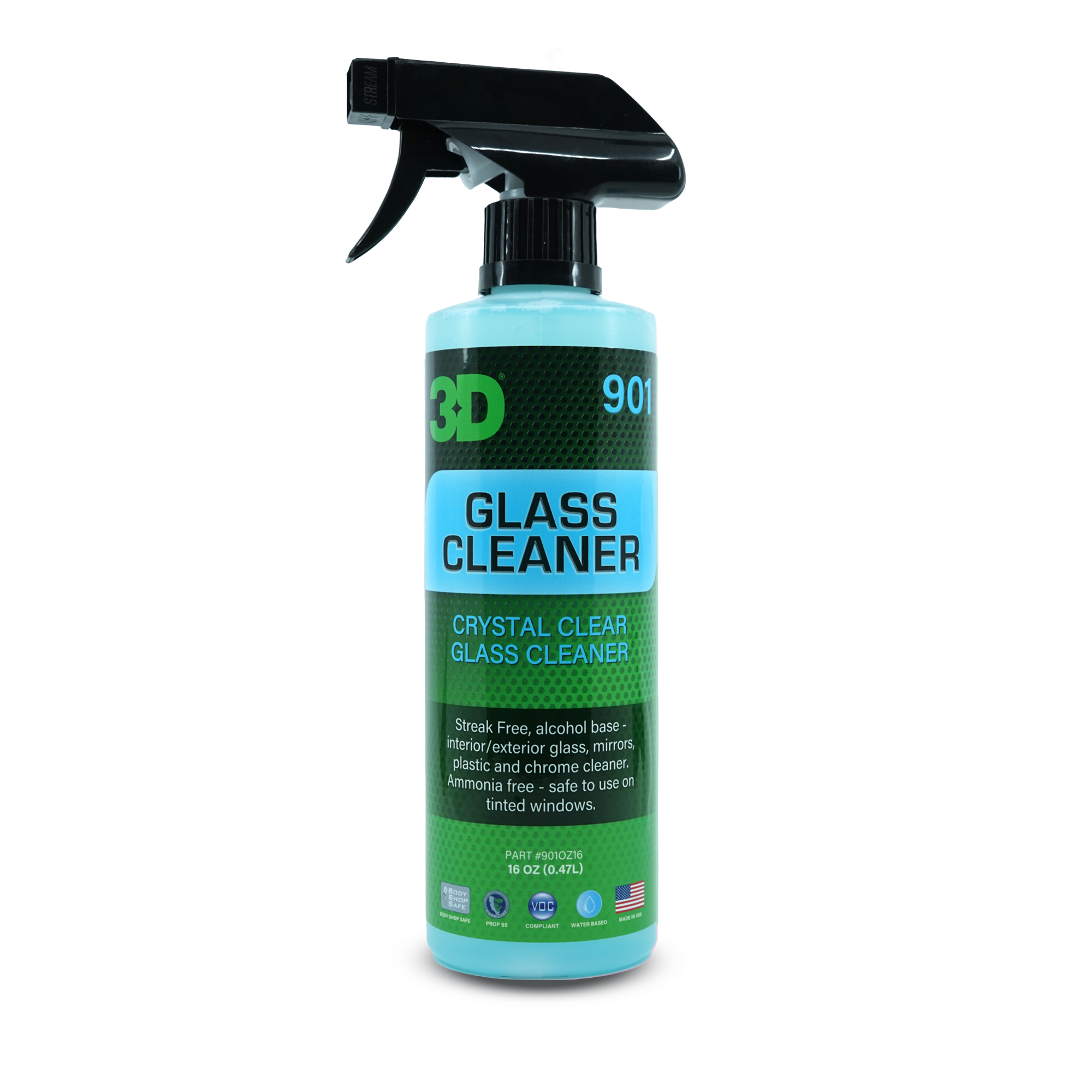 3D Glass Cleaner - Ready to Use, Tint Safe, Streak Free Glass Cleaner ...