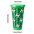 1PC Plastic Soccer Cups, 24 oz Reusable Tumbler with Lid and Straw ...