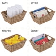 mDesign Woven Seagrass Nesting Kitchen Storage Basket Bins, 4 Pack ...