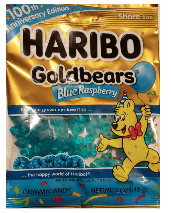 Haribo Goldbears ALL Blue Raspberry 100th Anniversary LIMITED EDITION ...