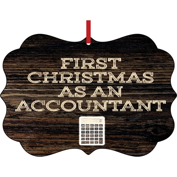 First Christmas as an Accountant 1st Ornaments Double Sided Elegant ...