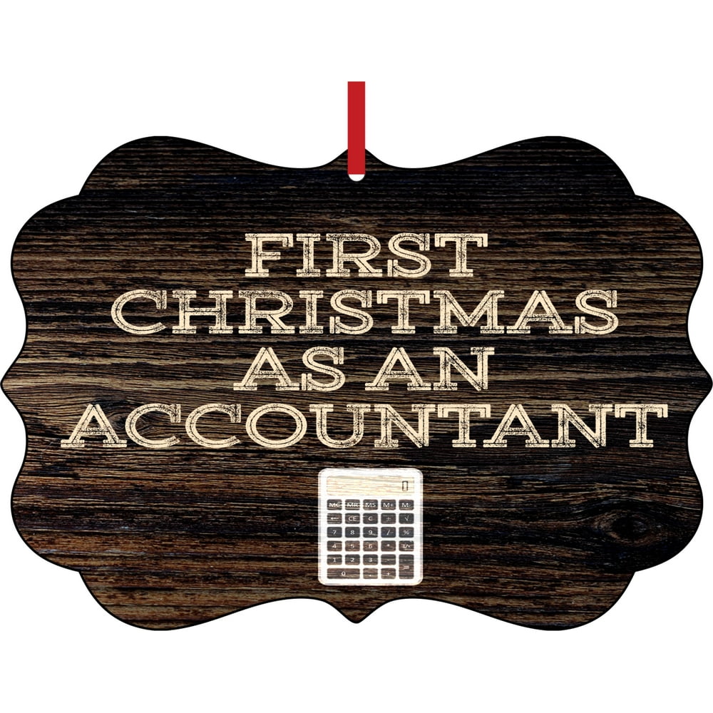 First Christmas as an Accountant 1st Ornaments Double Sided Elegant ...