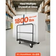Heavy Duty Drywall Material Handling Cart with 5" Casters, 1800 lbs ...