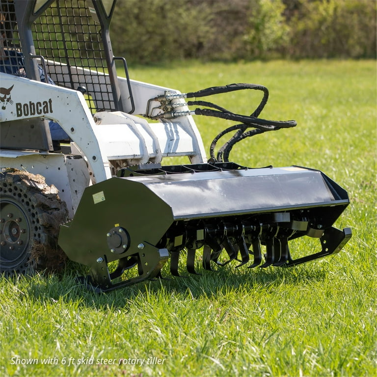 HD Rotary Tiller Attachment Universal Skid Steer Quick Tach, 42% OFF