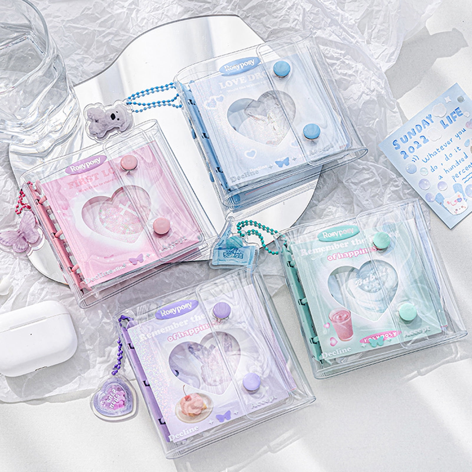 Waterproof Transparent Shell Pocket Notebook with Replaceable Card ...