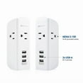 Cable Matters 3 Outlet Wall Mount Surge Protector 2.1A Dual Usb ...