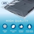 GPI 14” x 20” Self-Sealing Bags Permanent Seal Polybags with ...