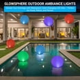 2 Pack - Solar LED Floating Pool Lights - 14-Inch Inflatable Waterproof ...