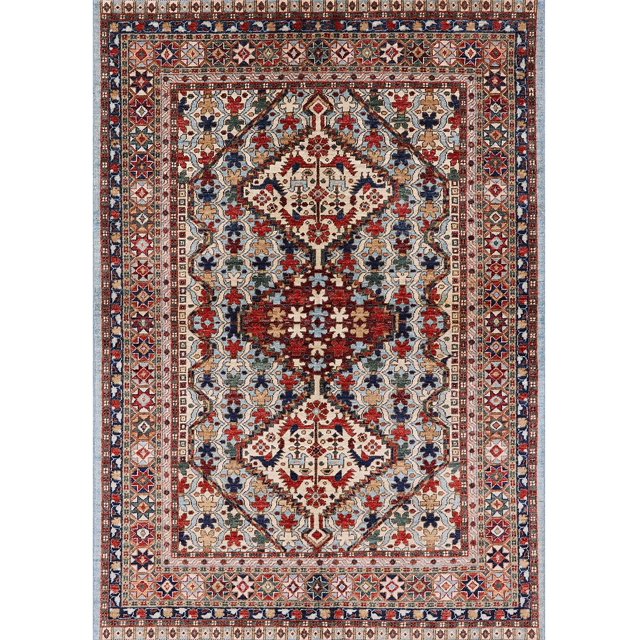 Ahgly Company Indoor Rectangle Mid-Century Modern Sage Green Oriental ...