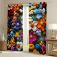 Erosebridal Cartoon Flower Curtains for Living Room, Princess Floral 30 ...
