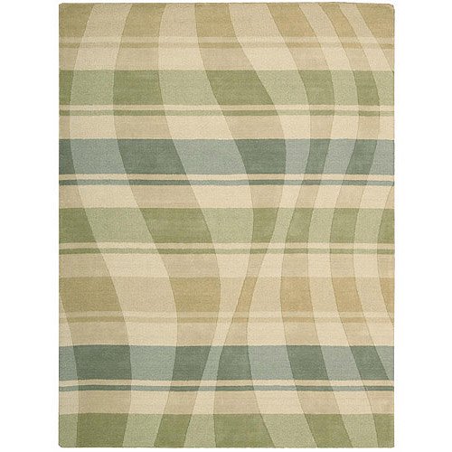 Nourison Flash Back Wool Rug, Aqua/Green - Walmart.com