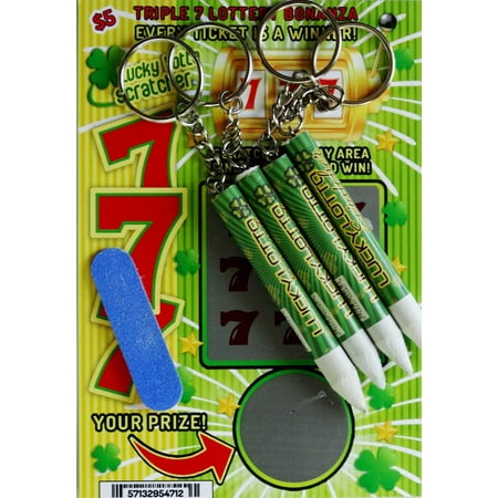 Lucky Lotto Scratcher 4 Key chains Scratchers, Lottery Ticket ...