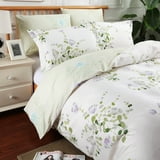 Swanson Beddings Graceful Floral Print 3-Piece 100% Cotton Bedding Set ...