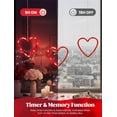 JINYUN-Valentine's Day Window Lights,3 30LED Heart Curtain String ...