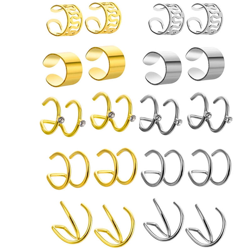 Click here for Nobrand 20pcs Ear Cuff Earrings Unisex Clip Cartil... prices