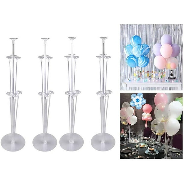 4 Sets Balloon Stand Kit, Table Balloon Stand Holder, Reusable ...