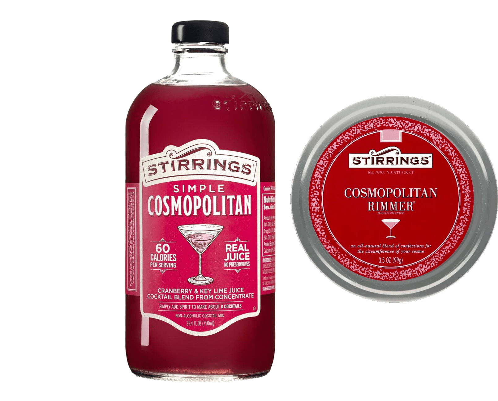 Stirrings Simple Cosmopolitan Non-Alcoholic Cocktail Mix & Cosmopolitan ...