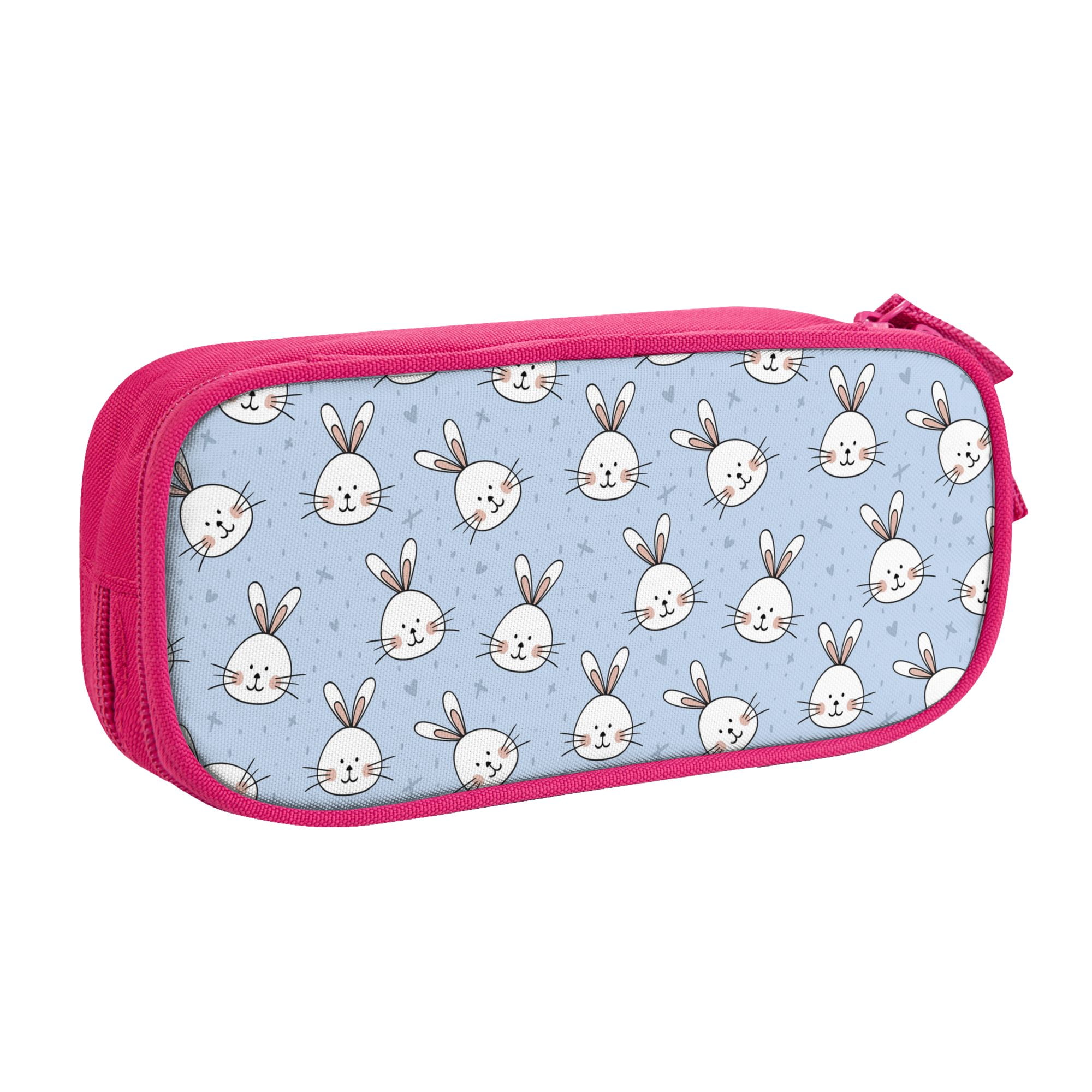 TEQUAN Large Capacity Pencil Case, Cute Rabbits Animal Pattern Pencil ...