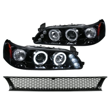 Spec-D Tuning Chrome LED Dual Halo Projector Headlights Compatible with ...