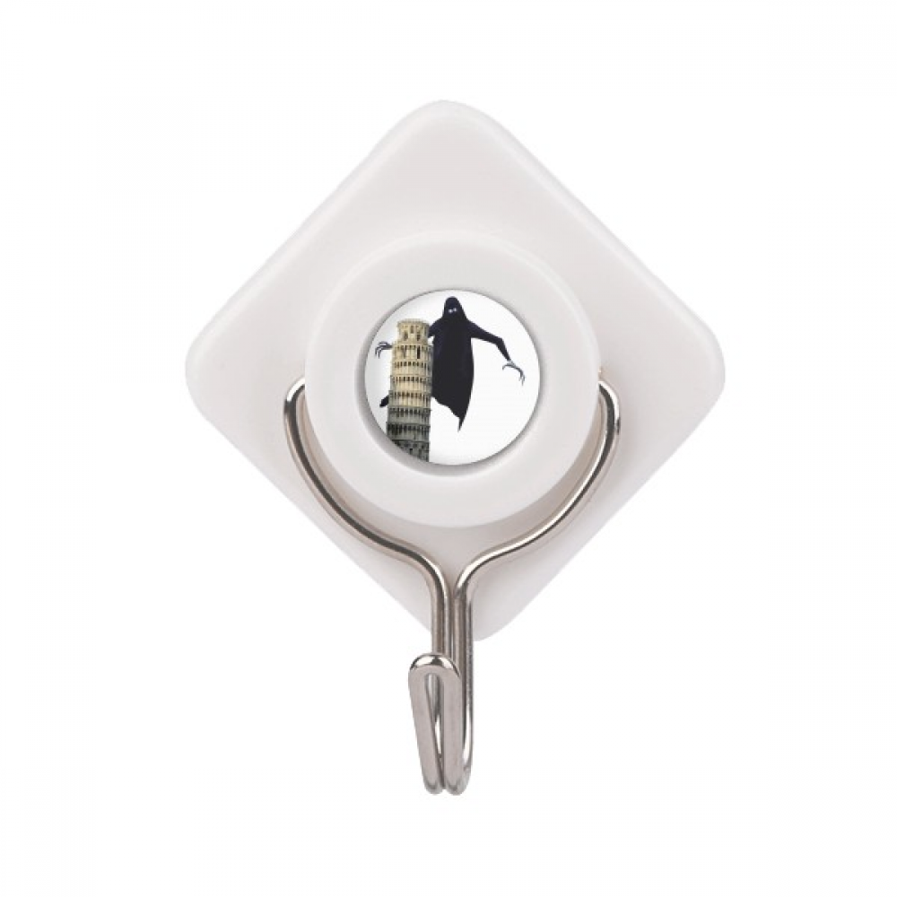 italian architecture leaning tower adhesive wall hooks hanging self ...