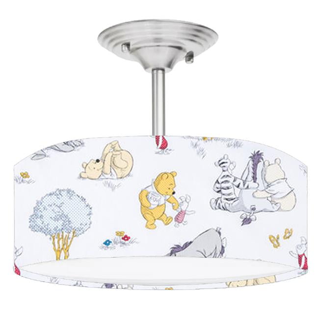 888 Cool Fans DR-0001008 Winnie the Pooh Togetherish 2-Light Brushed ...