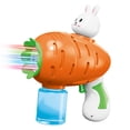 Carrot Rabbit Electric Bubble Gun Light Up Auto Bubble Blaster Portable ...