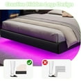 4 EVER WINNER Full Size LED Bed Frame, Full Floating Bed Frame with LED ...