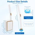 2 Pack Toilet Brush and Holder Set with Extended Handle with 60 Refills ...