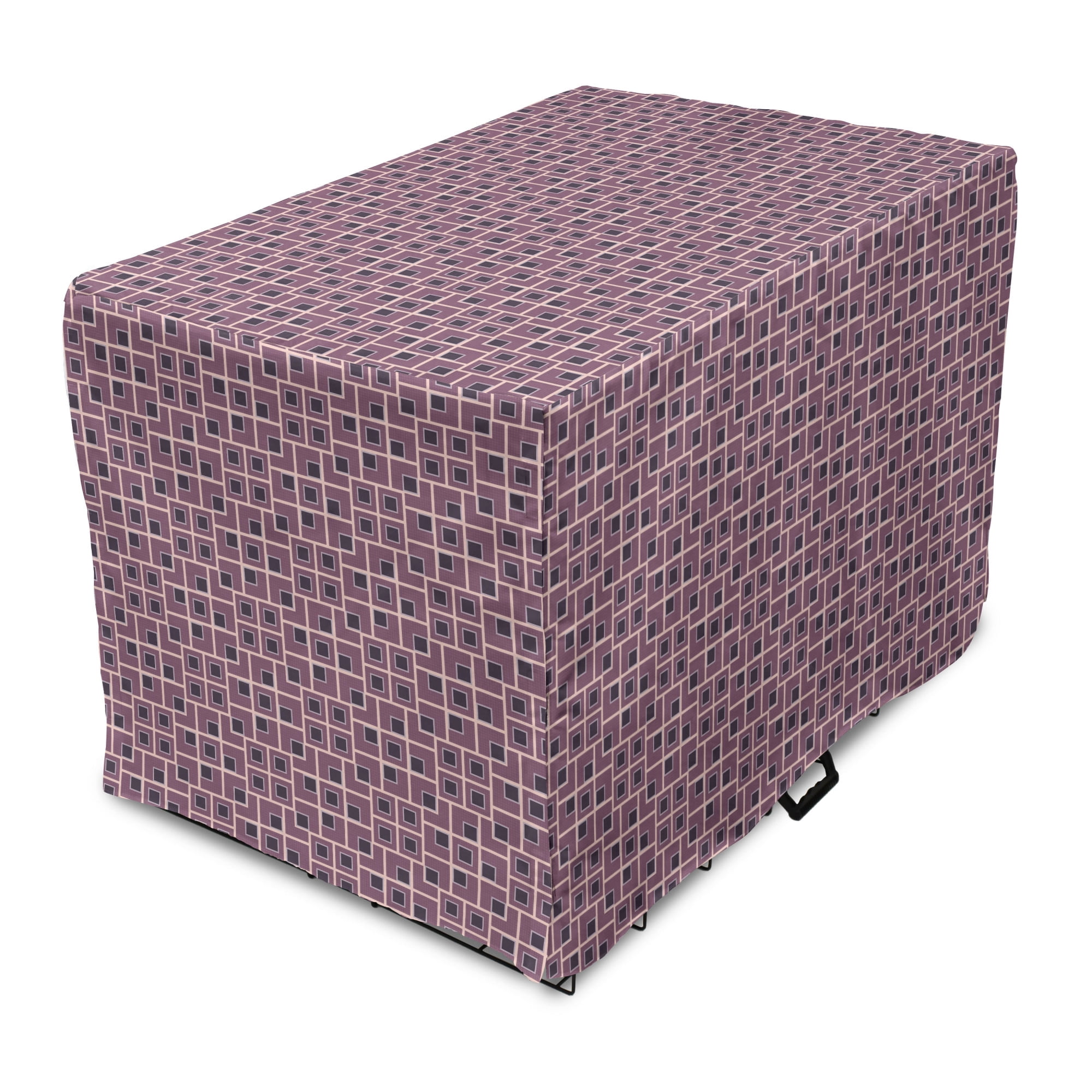 Abstract Dog Crate Cover, Continuous Composition Cubes Geometric ...
