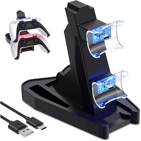 Charger for PS5 DualSense Wireless Controller,Charging Station with ...