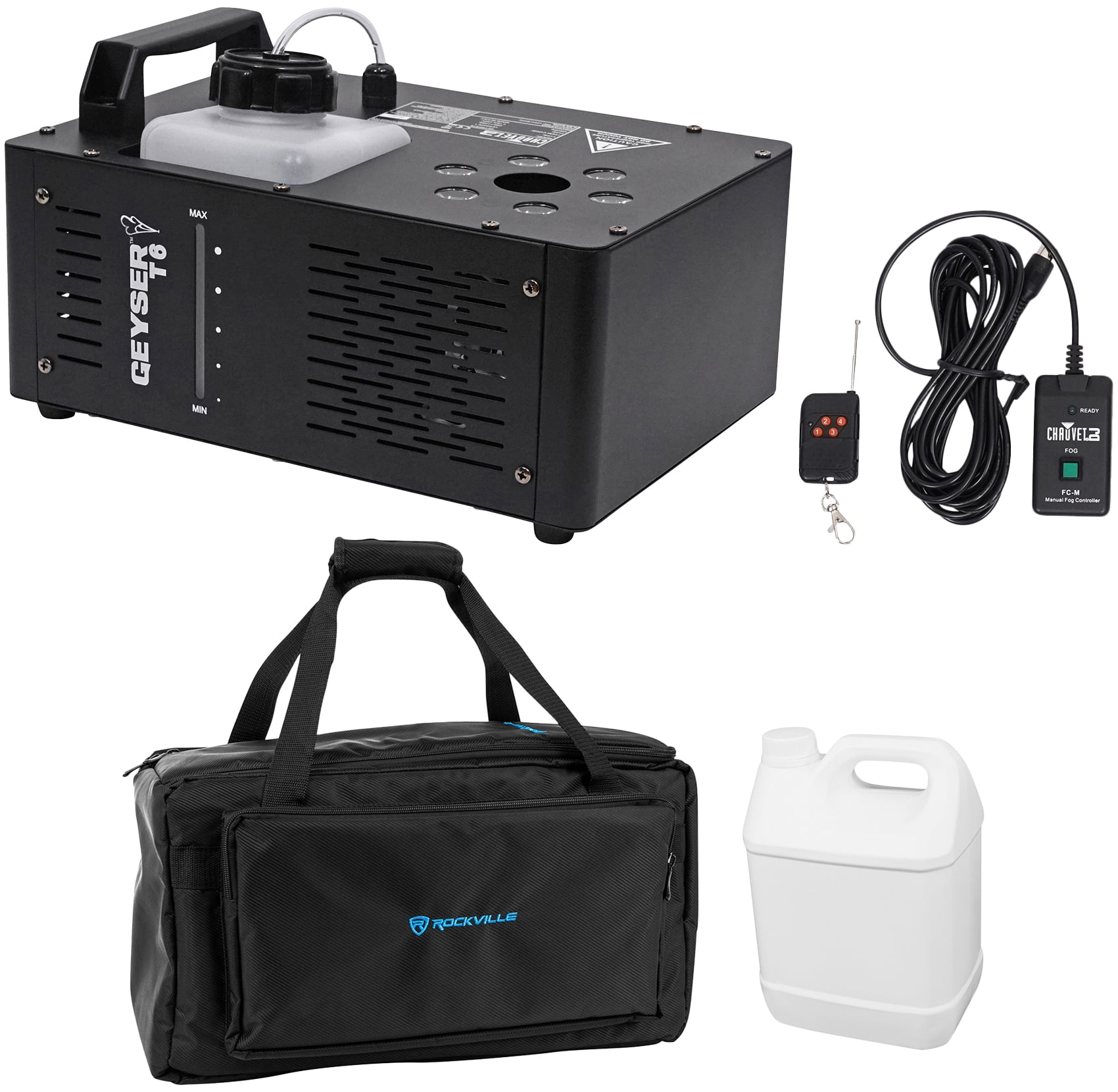 Chauvet DJ Geyser T6 Fog Machine Fogger, LED RGB+Remote+Waterproof ...