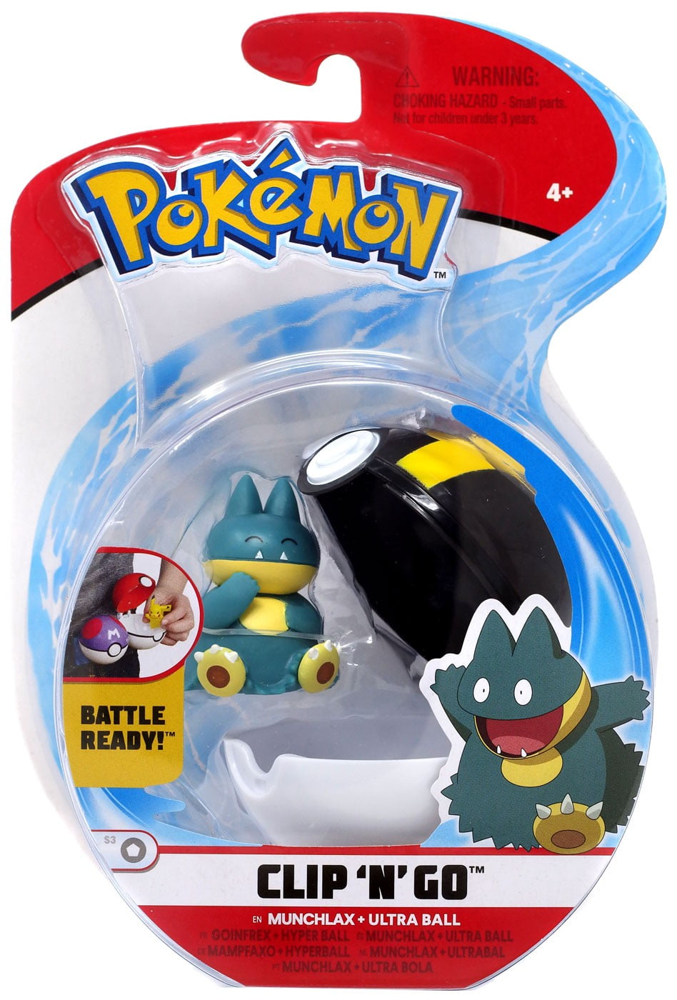 Pokémon Clip 'N Go Munchlax & Ultra Ball Figure Set - Walmart.com