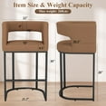 Westice 28 H Counter Height Bar Stools Set Of 4 Modern Barral Counter Stools With Half Moon