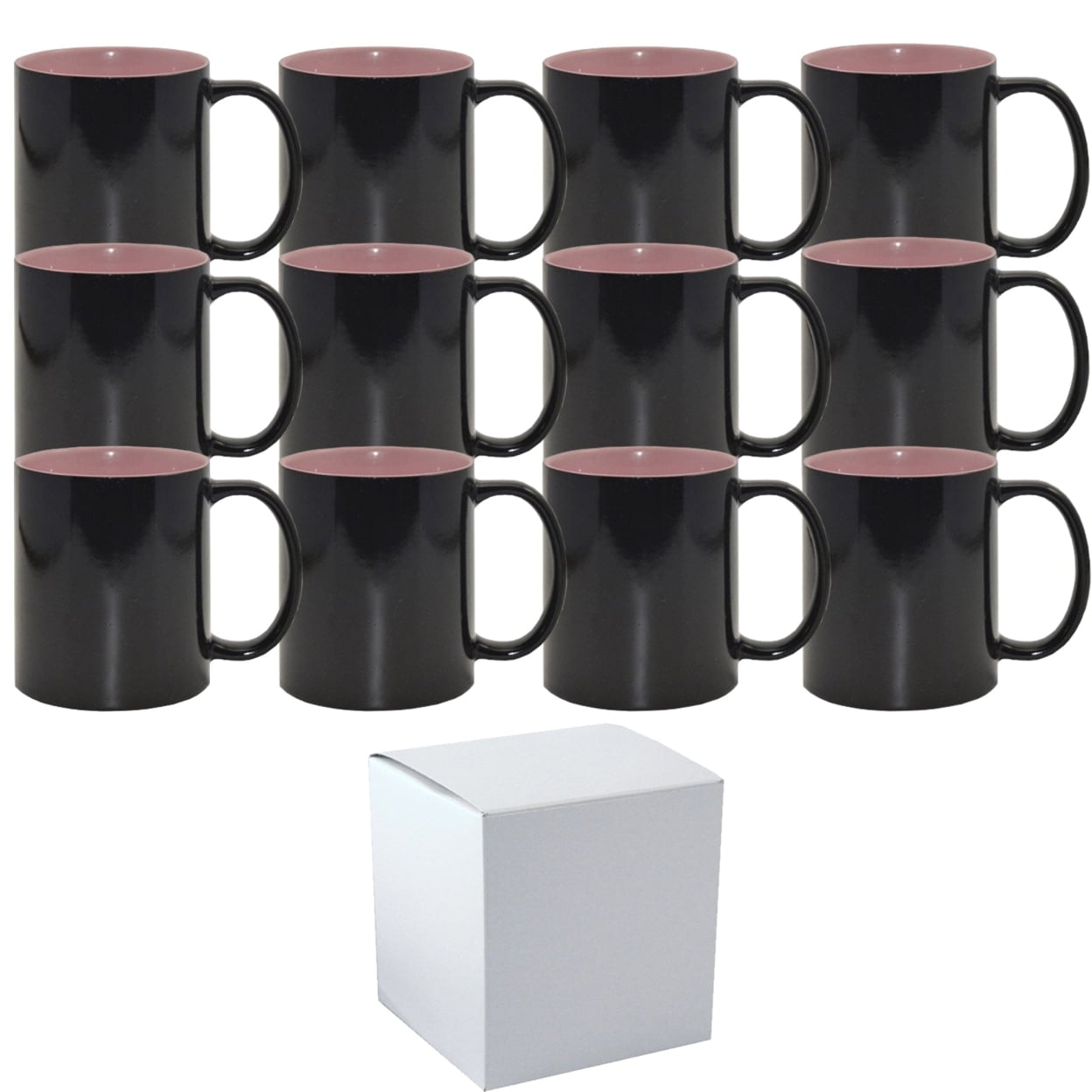 Mugsie 12 PACK 11 oz Magic Mugs PINK INNER Professional Grade ...