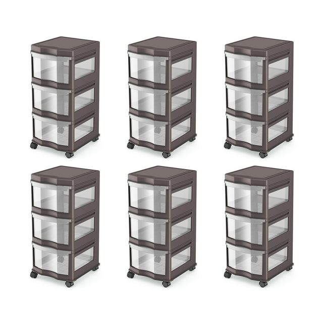 Life Story Classic 3 Shelf Storage Organizer Plastic Drawers Gray 6