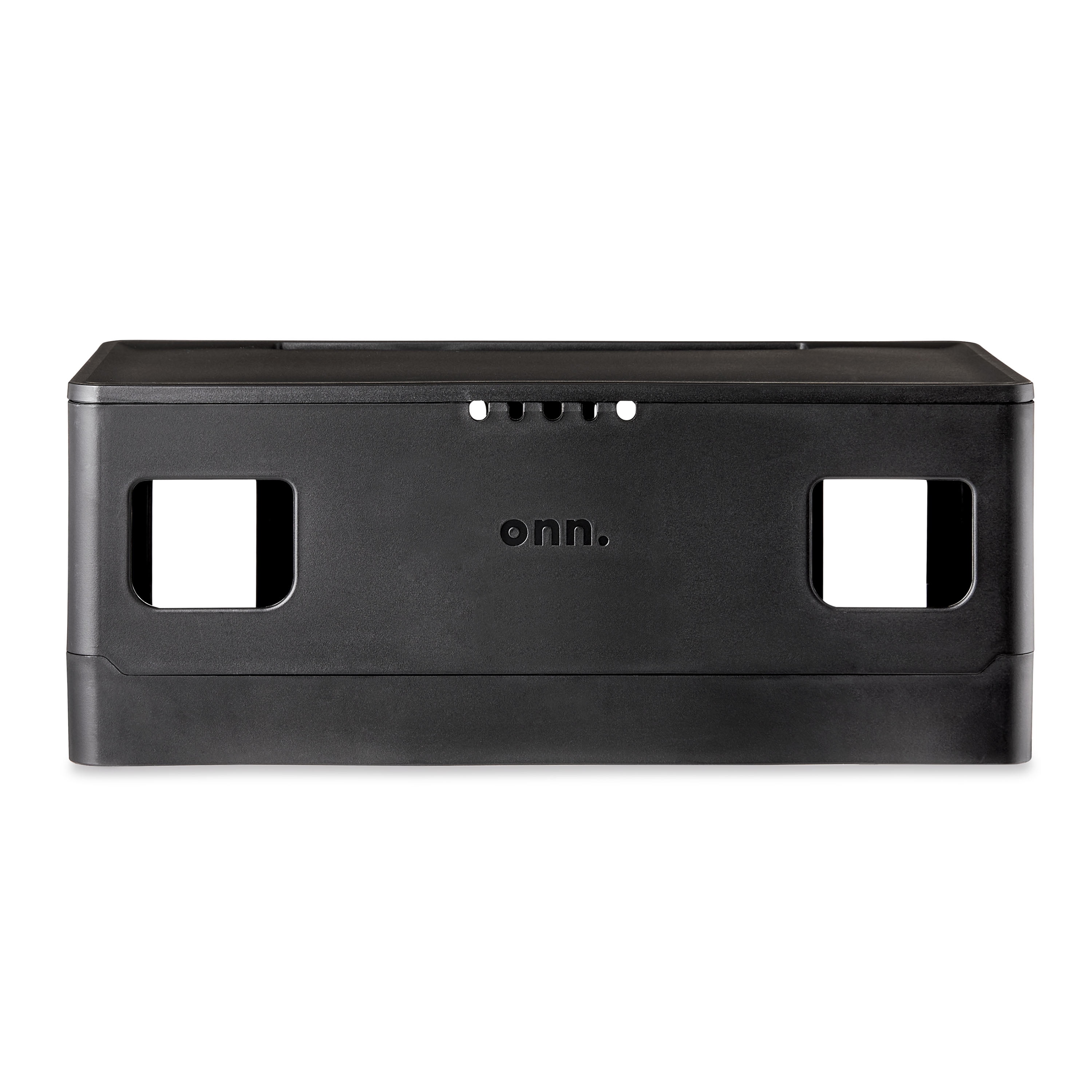onn. Large Foldable Cable Management Box, Black - Walmart.com
