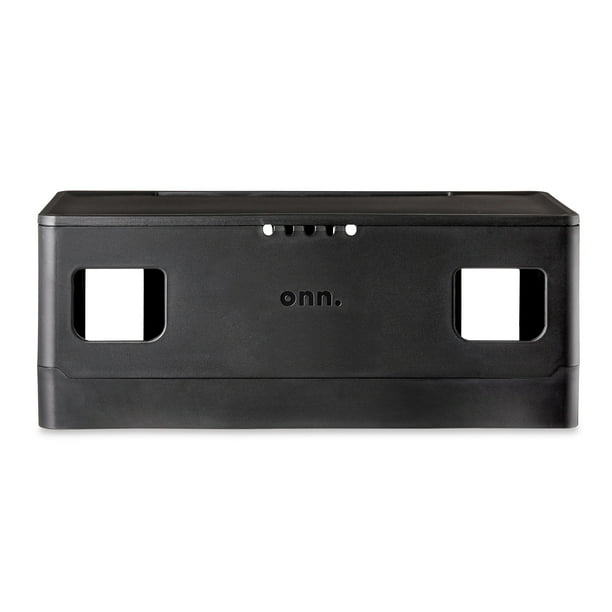 onn. Large Foldable Cable Management Box, Black - Walmart.com