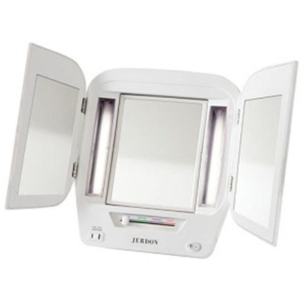 Jerdon Style JGL10W 5X-1X Euro Fluorescent Lighted Makeup Mirror- White ...