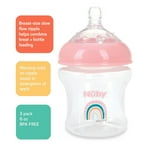 Nuby 3-Pack Infant Baby Bottles, BPA-Free, Silicone Slow Flow Nipples ...