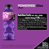 POWERADE Electrolyte Enhanced Grape Sport Drink, 20 fl oz, 8 Count ...