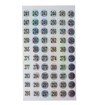 Number Stickers Self-adhesive Round Number Labels Inventory Stickers ...