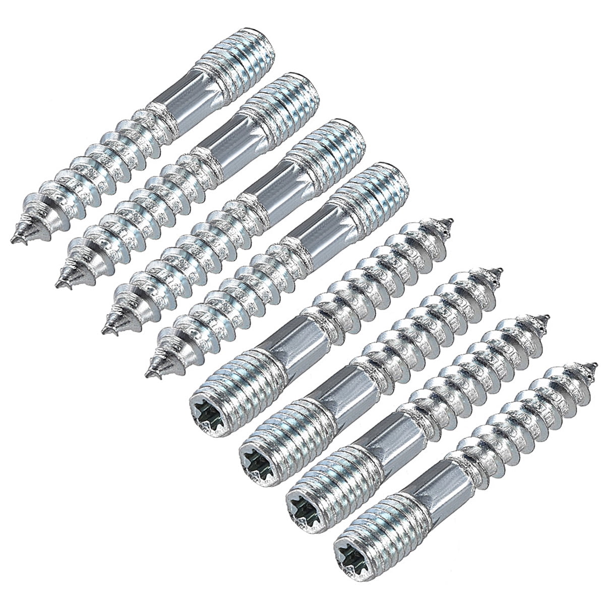 Click here for Unique Bargains 8pcs M8x50mm Hanger Bolt Double He... prices