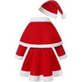 Girls Sets Size 7 8 Girls Christmas Santa Red Long Sleeve Dress With