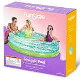 Funsicle Lagoon Blue Squiggle 3-Ring Inflatable Swimming Pool, Round ...