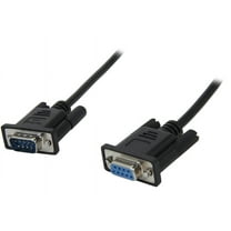 C2G 6ft Serial RS232 DB9 Null Modem Cable with Low Profile Connectors M/F - In-Wall CMG-Rated ...
